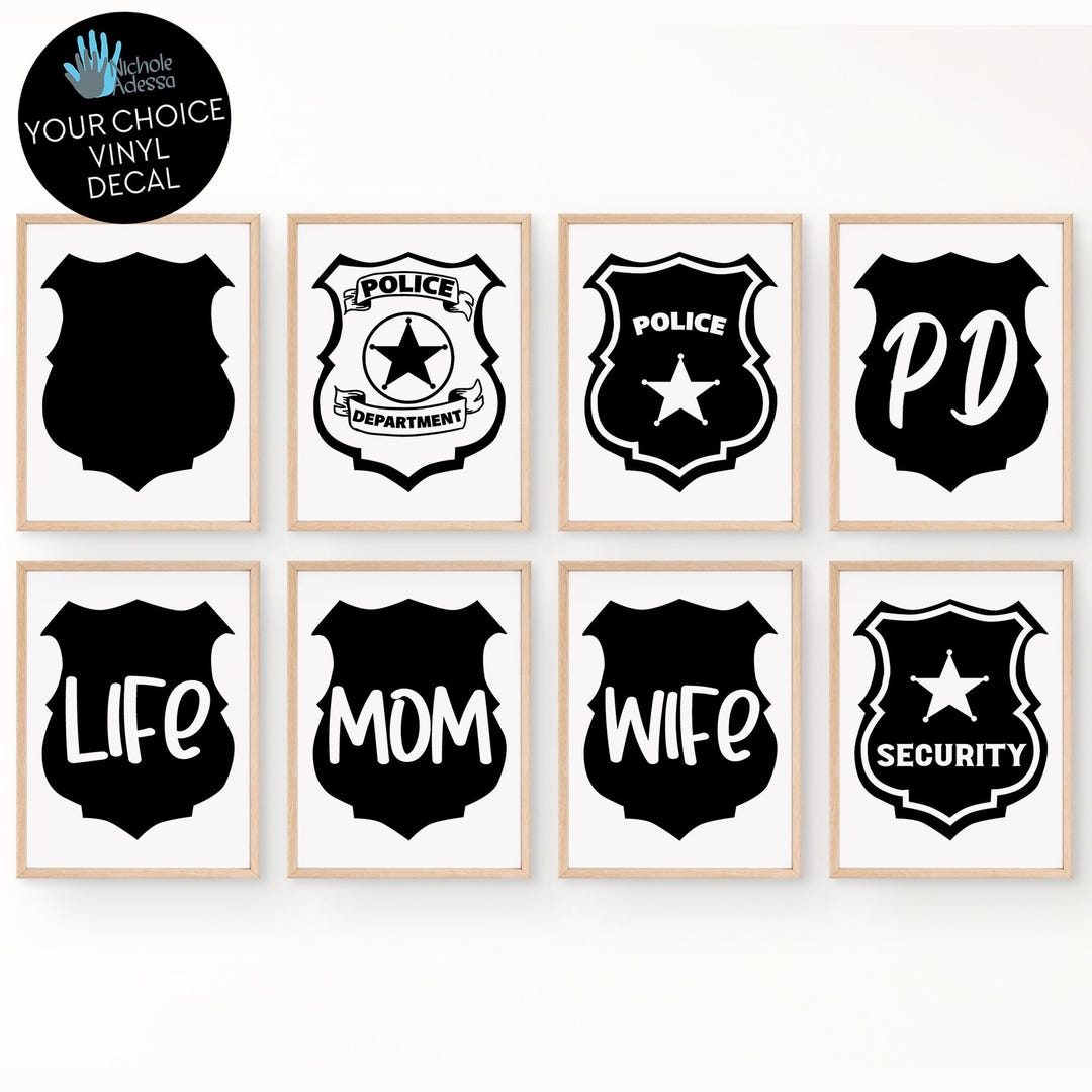Police Badge Vinyl Decals / Police Department Support - Etsy