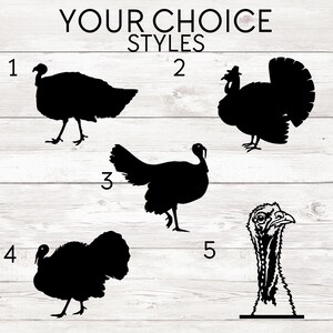 Turkey Vinyl Decals / Farmhouse Decor - Etsy