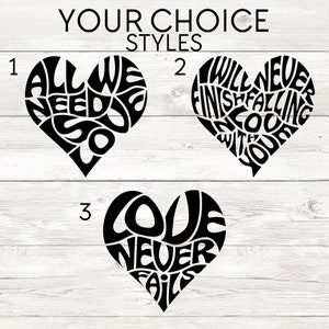 True Love Word Art Vinyl Decal / Valentine's Day - Etsy