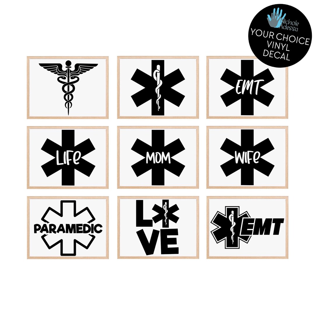 EMT Vinyl Decals / Paramedic Life - Etsy