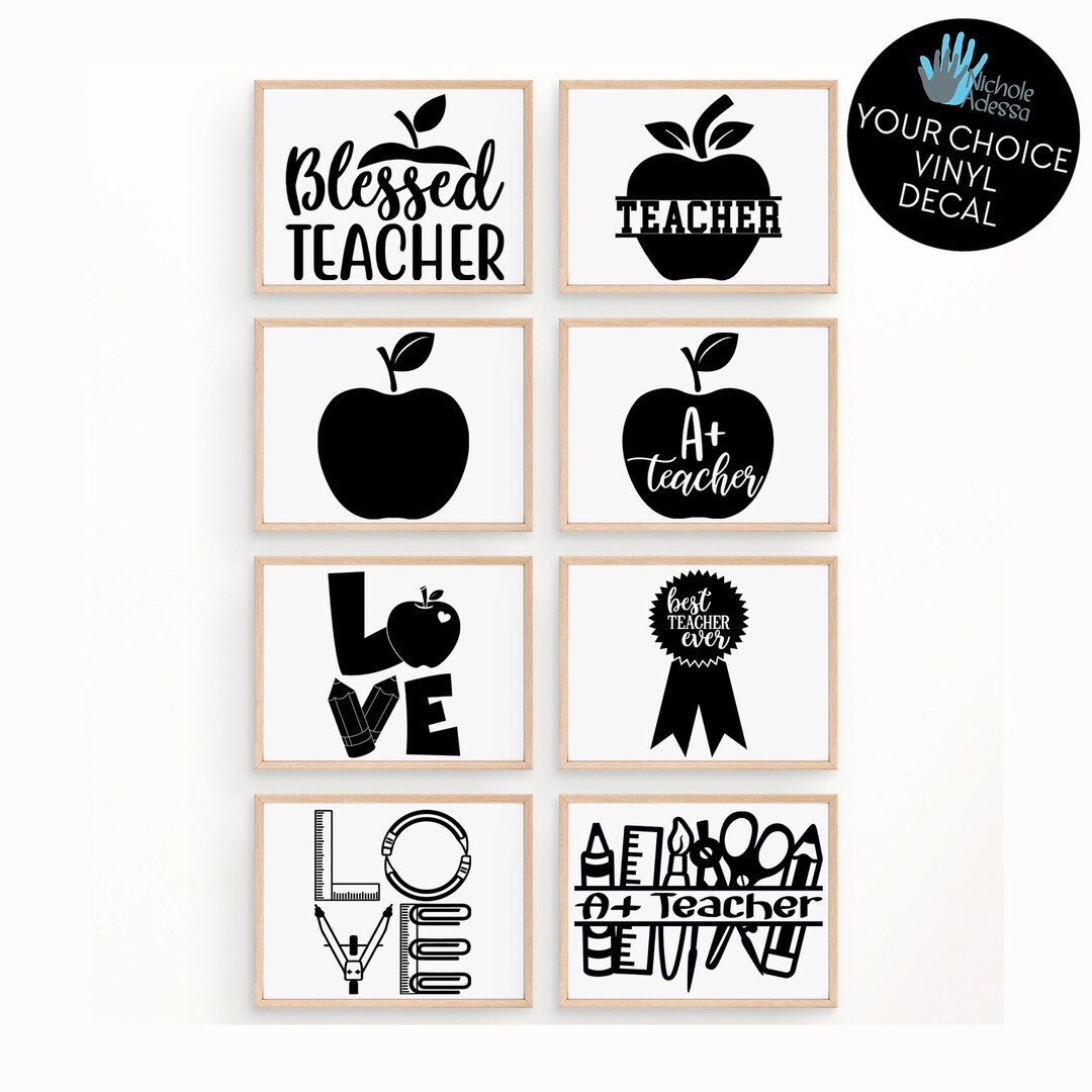Best Teacher Vinyl Decals / School Decor - Etsy
