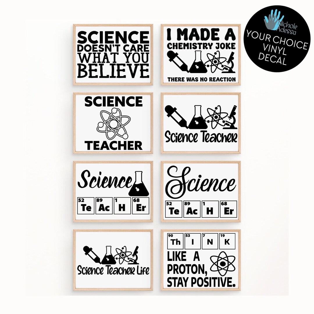 Science Teacher Vinyl Decals / School Decor - Etsy