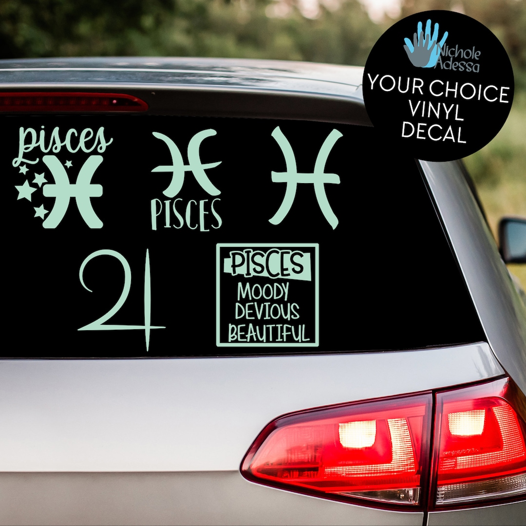 Pisces Vinyl Decal - Etsy