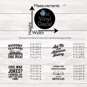 History Teacher Vinyl Decals / School Decor - Etsy
