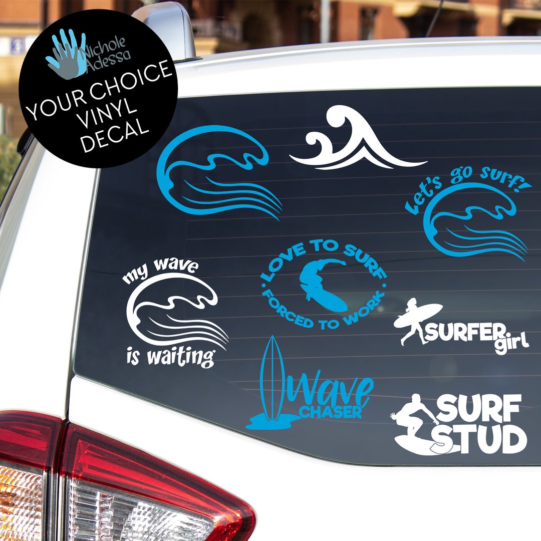 Surfing Vinyl Decal - Etsy