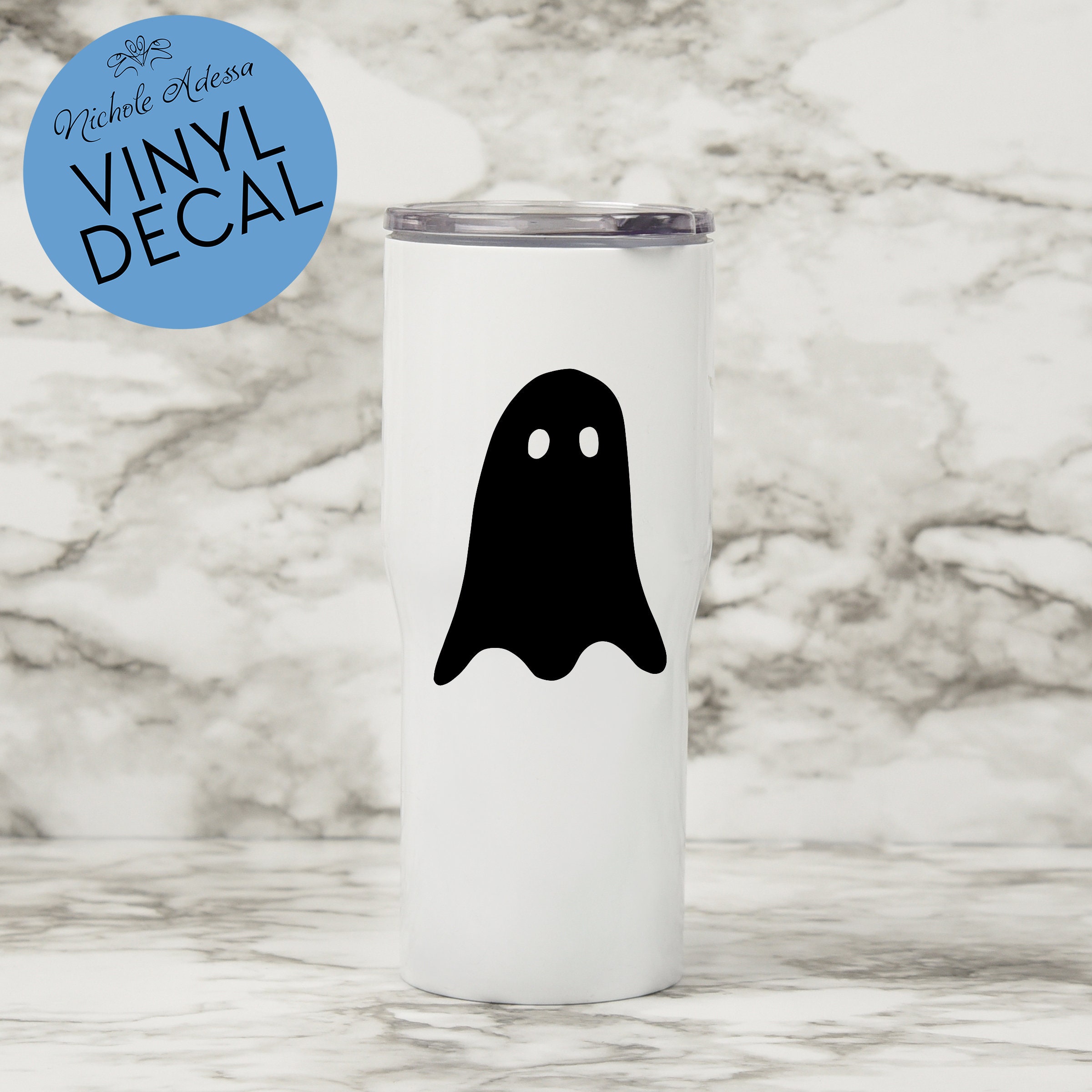 Ghost Vinyl Decal / Halloween Decor | Etsy