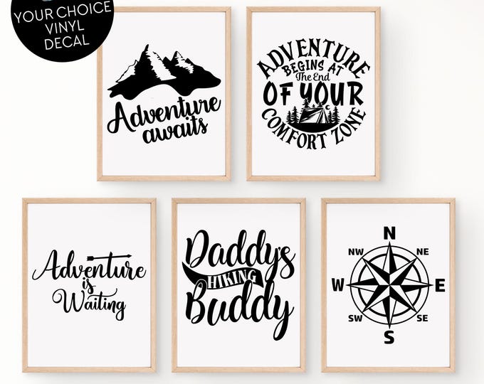 Adventure Awaits Circle Logo Vinyl Decal Car Window Bumper Sticker ...