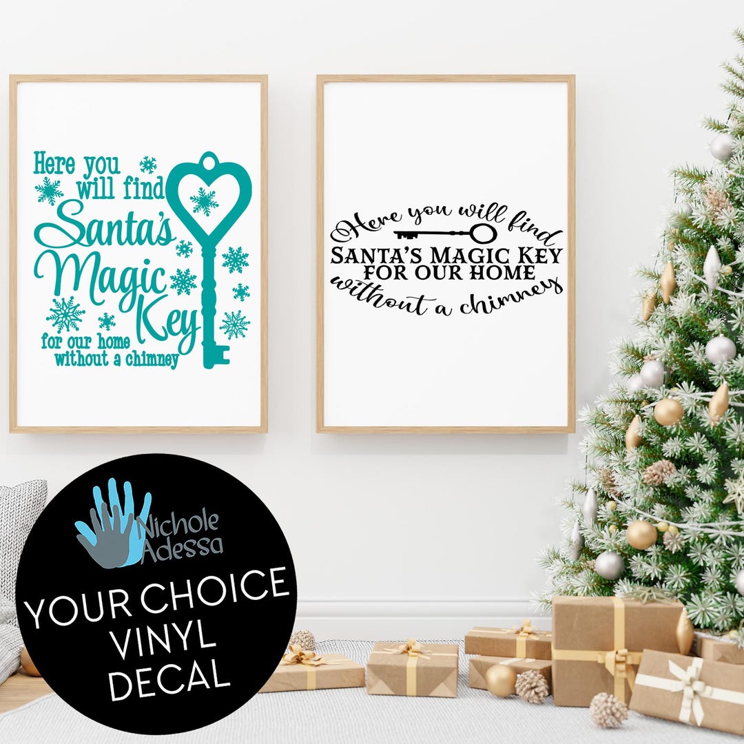 Santa's Magic Key Vinyl Decal / Christmas Decor - Etsy