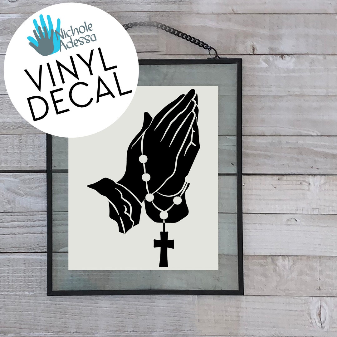 Praying Hands Vinyl Decal / Religious - Etsy