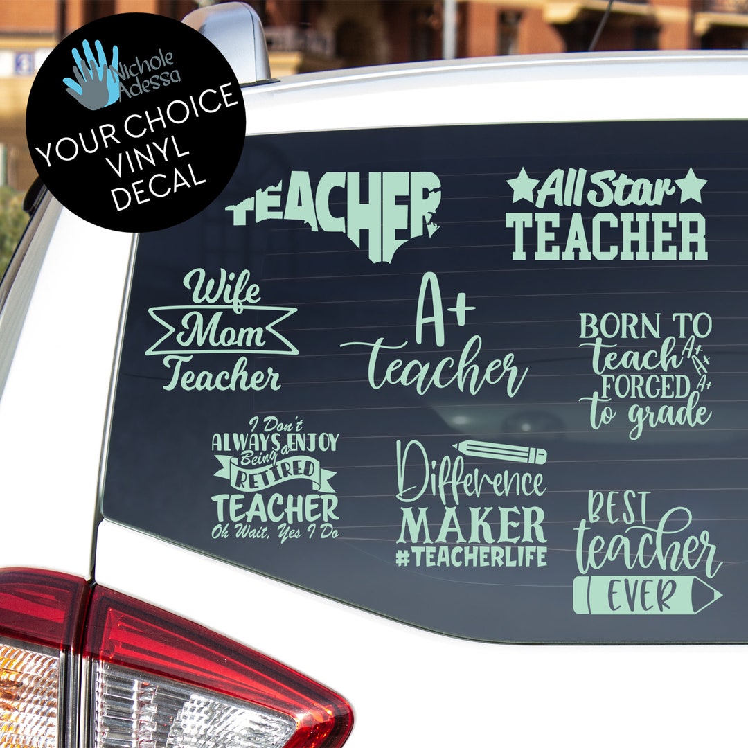 School Teacher Vinyl Decal / Retired - Etsy