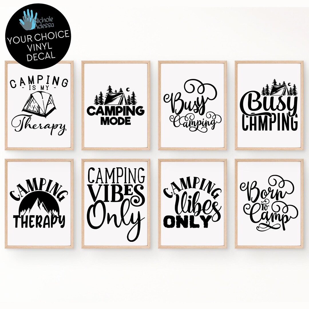 Camping Vinyl Decals / Cabin Decor - Etsy