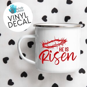 He is Risen Vinyl Decals / Religious Decor - Etsy