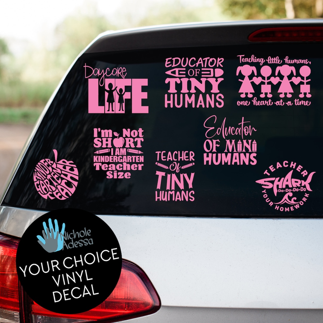 Kindergarten Teacher Vinyl Decal / Daycare / Tiny Humans - Etsy