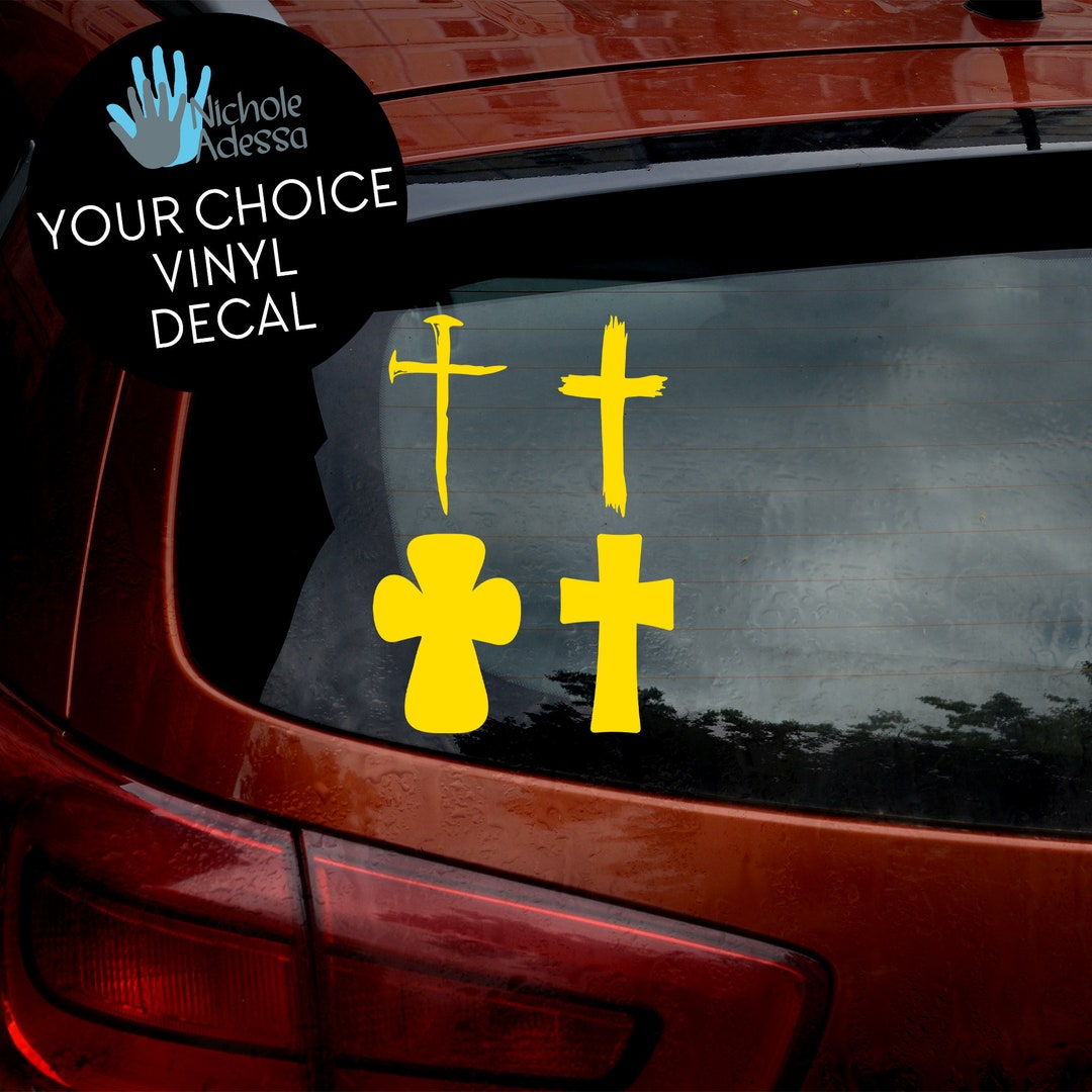 Cross Vinyl Decal / Religious Decal - Etsy