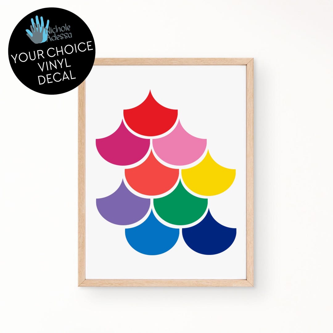 Individual Mermaid Scale Vinyl Decal • Mix & Match • Beach Decor - Etsy