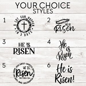 He is Risen Vinyl Decals / Religious Decor - Etsy