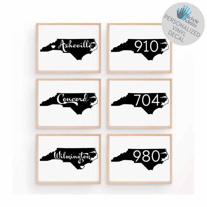 North Carolina Area Codes - Etsy