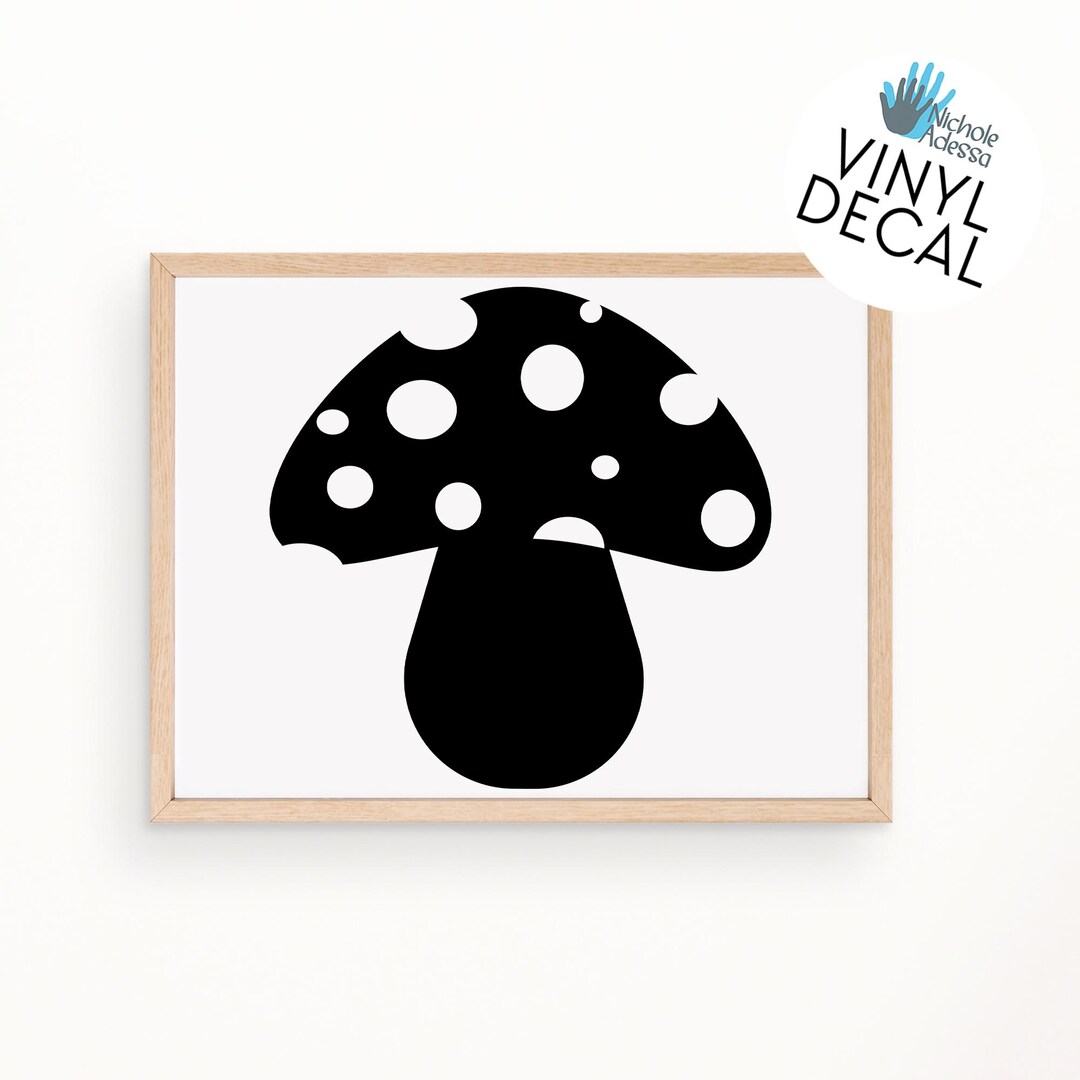 Mushroom Vinyl Decal / Garden Decor - Etsy