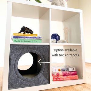 Kallax Insert Cat Bed With Two Entrances, Cat Beds and Caves, IKEA Kallax Cat House, Cat Bed Box ...