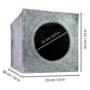 Kallax Insert Cat Bed With Two Entrances, Cat Beds and Caves, IKEA Kallax Cat House, Cat Bed Box ...