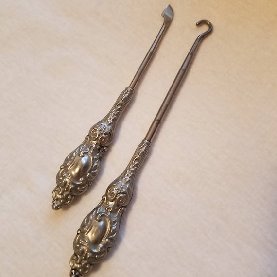Button Hook and Nail Cleaner Set Antique | Etsy