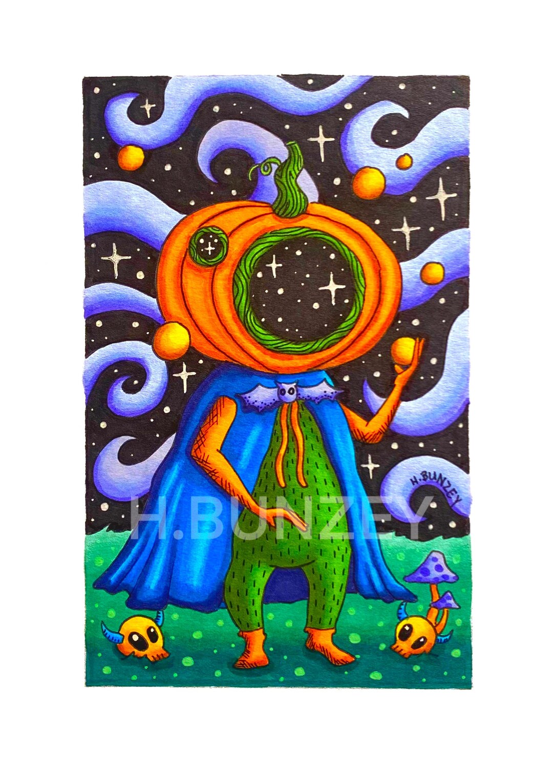 Autumn’s Magic 5x7 Inch Halloween Fall Art Print - Etsy