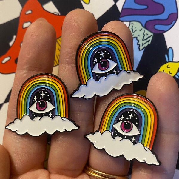 Rainbow Pins - Etsy