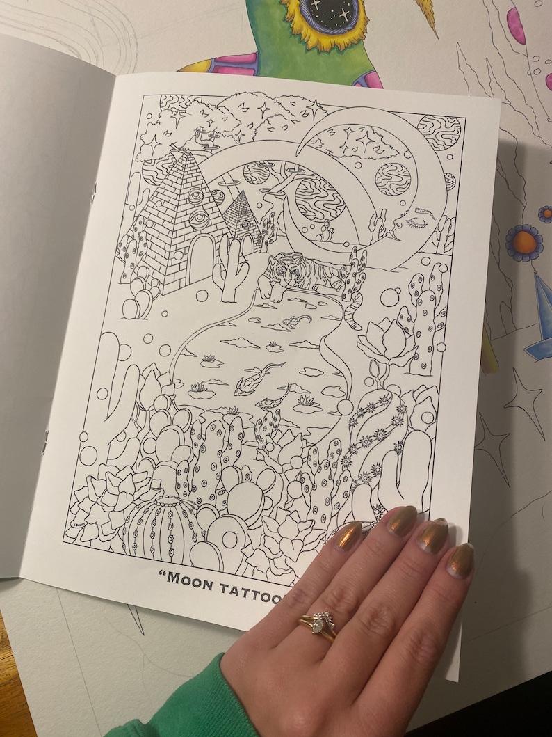 Wonderful Worlds Psychedelic Coloring Book, Trippy Adult Coloring Book ...