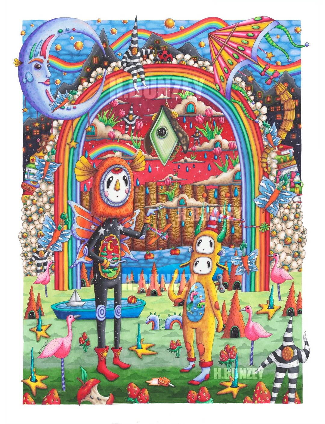 Preorder of everywhere I Go, I Bring the Rain 11x14 Inch Trippy Art ...