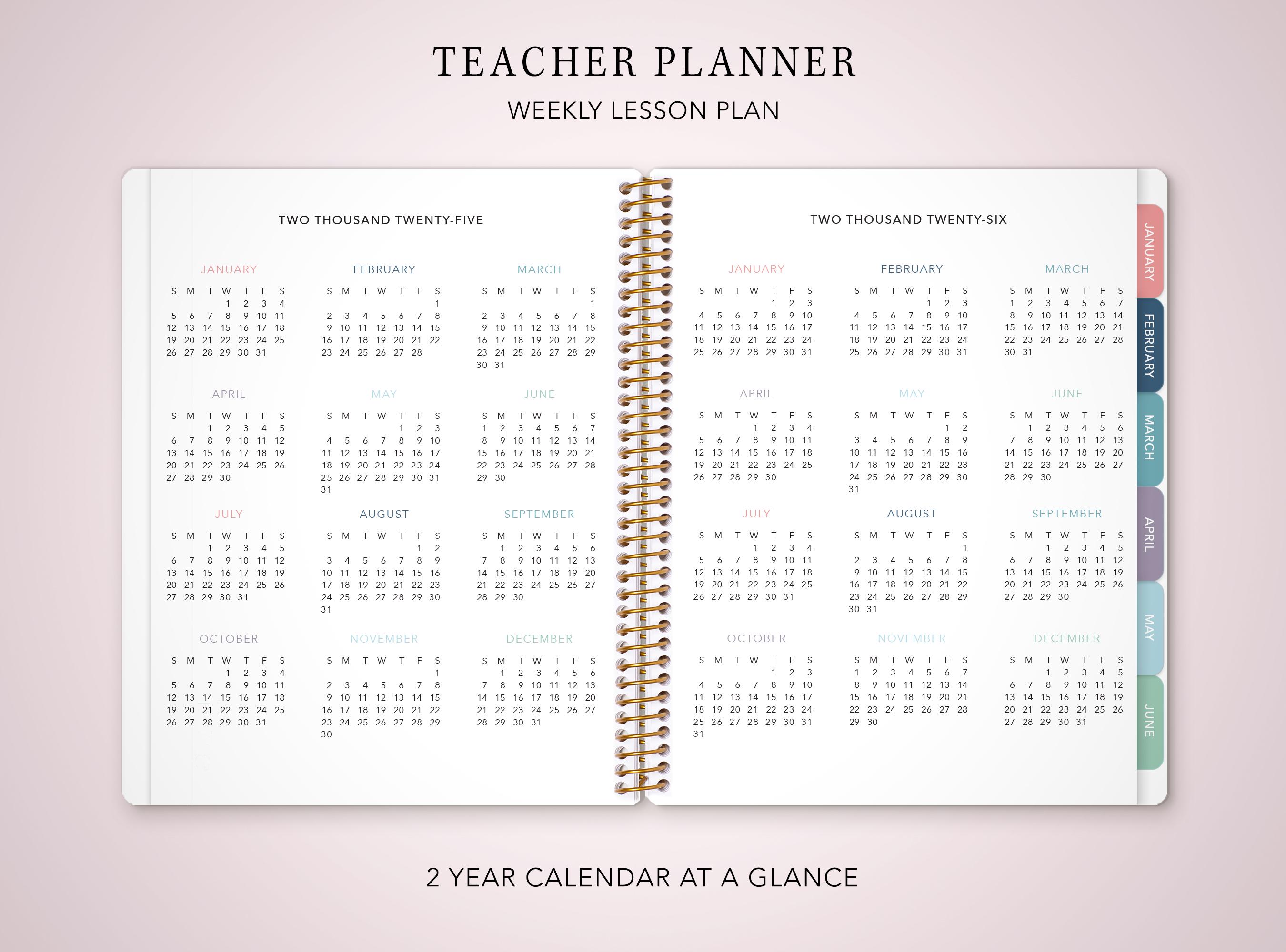 2026 2027 HORIZONTAL TEACHER PLANNER 7x9 2026-2027 Teacher Lesson Plan ...