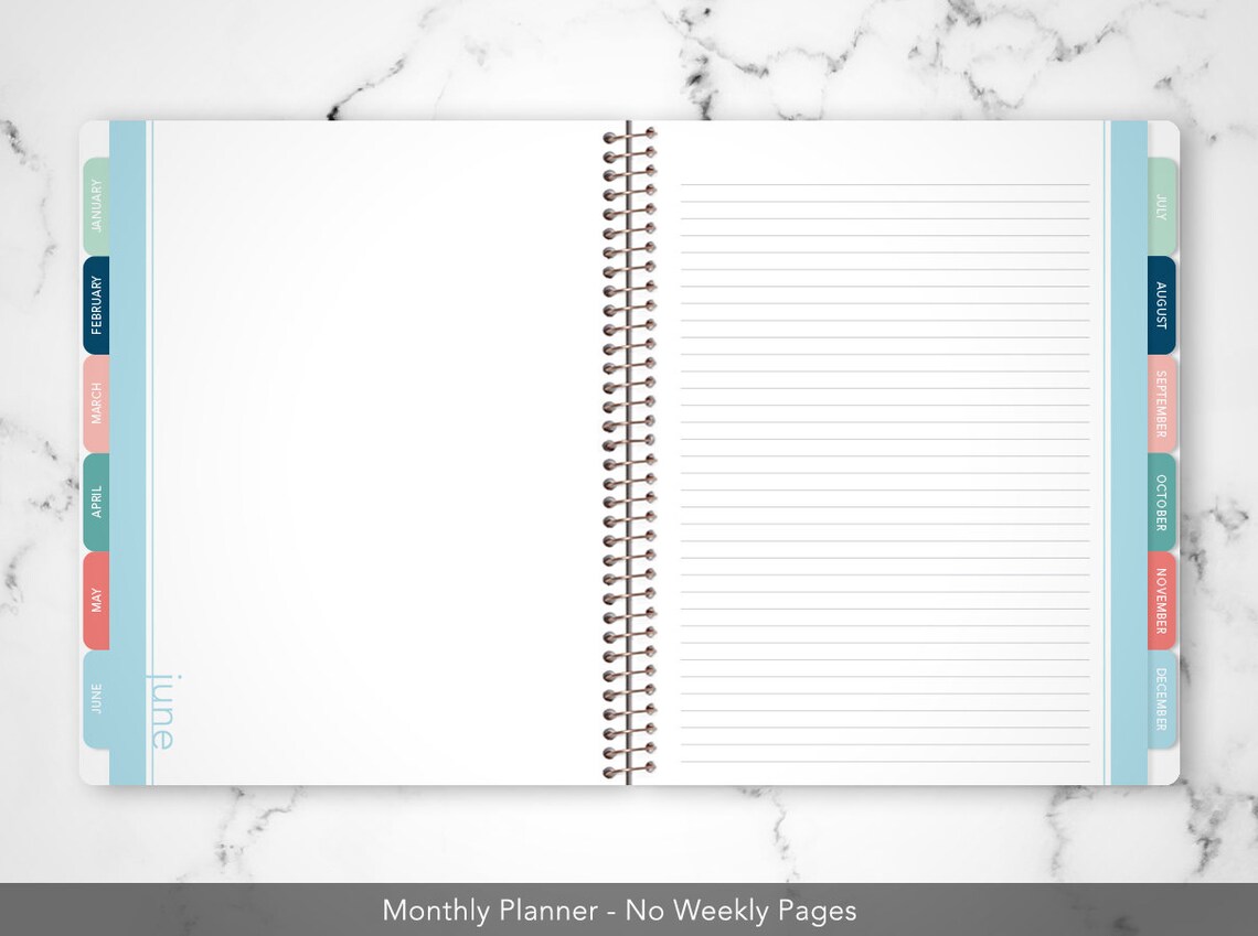 2024 Monthly Planner With TABS 7x9 / 12 Month Calendar / - Etsy Canada