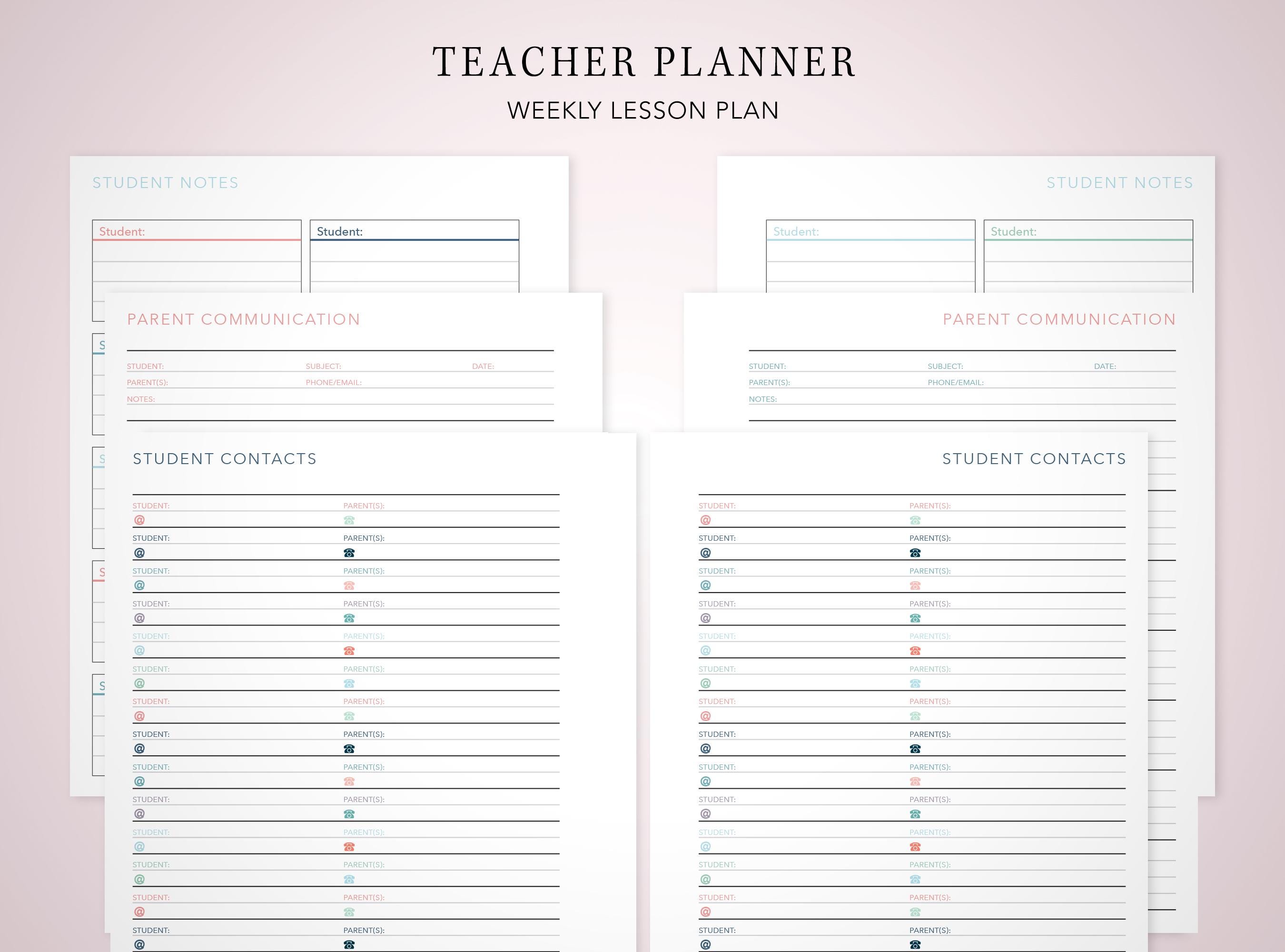 2025 2026 HORIZONTAL TEACHER PLANNER 7x9 2025-2026 Teacher Lesson Plan ...