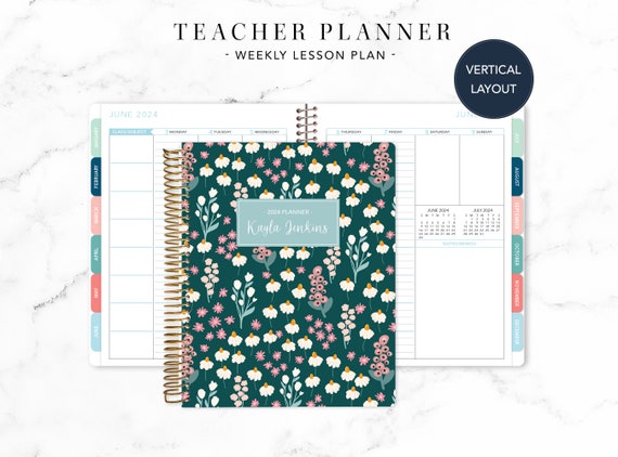 Spiral Notebook 8.5 X 11 Teacher Academic Year - August 2025 To July ...