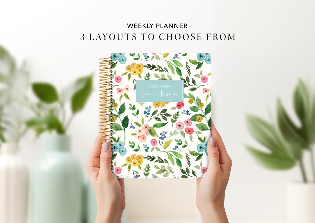 2025 Personalized PLANNER 7x9 Weekly Planner 2024-2025 Calendar Agenda ...