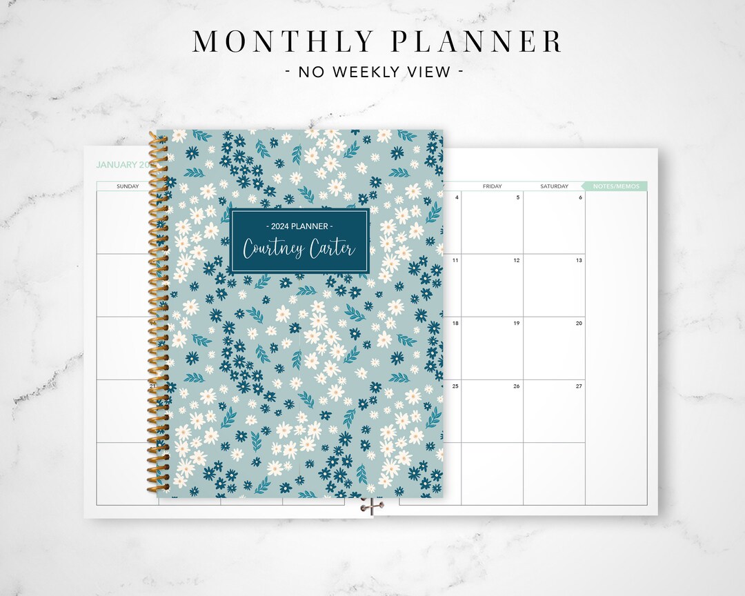 Monthly Planner 2024 / 7x9 12 Month Calendar / Choose Your Start Month ...