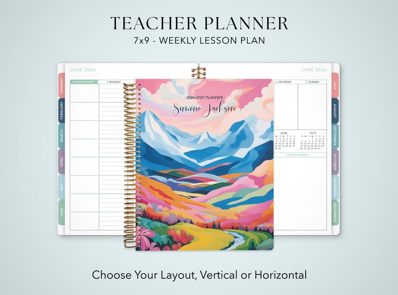 TEACHER PLANNER 7x9 - 2026-2027 Teacher Lesson Plan - Weekly Calendar ...