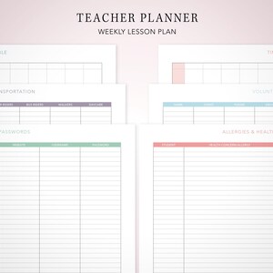 TEACHER PLANNER HORIZONTAL 7x9 - 2025-2026 Teacher Lesson Plan - Weekly ...