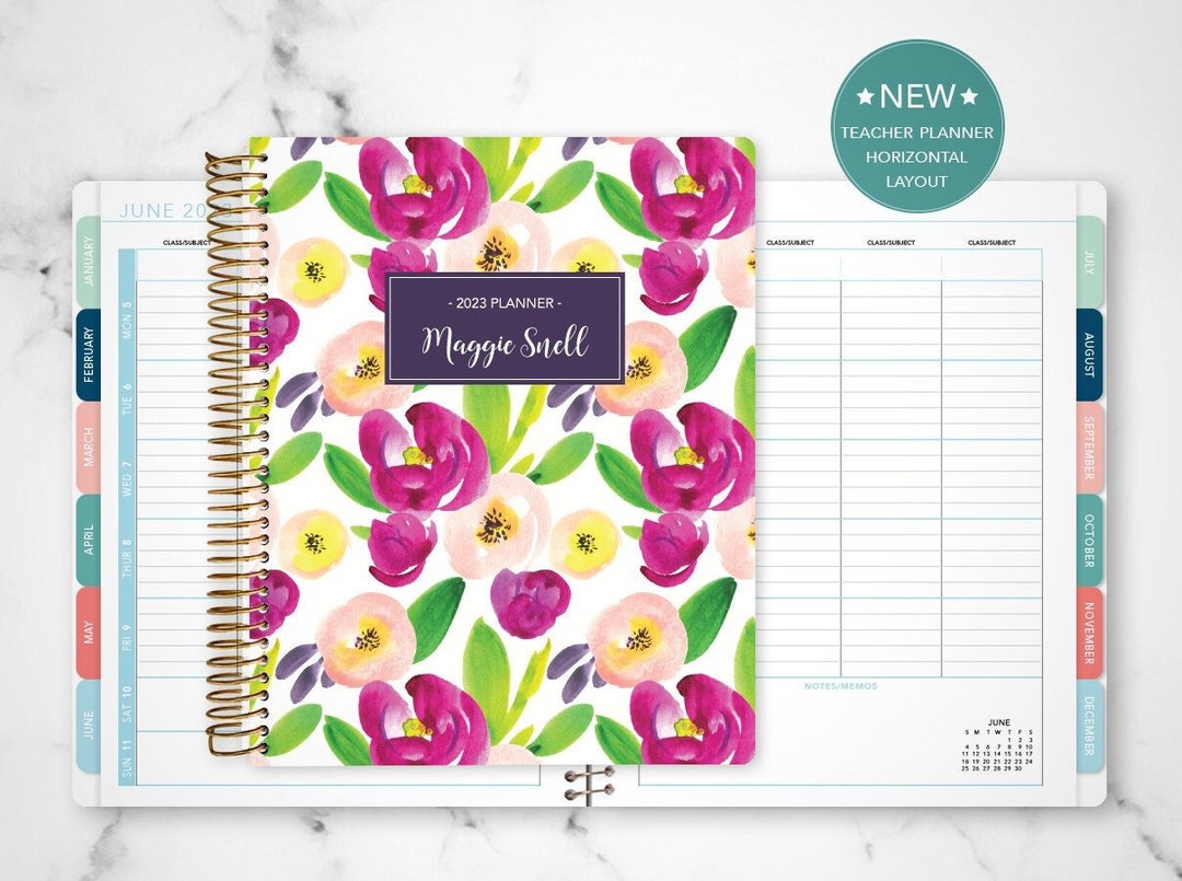 2023 2024 HORIZONTAL TEACHER PLANNER 7x9 2023-2024 Teacher - Etsy