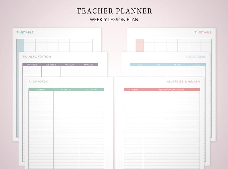 2026 2027 TEACHER PLANNER VERTICAL 7x9 2026-2027 Teacher Lesson Plan ...