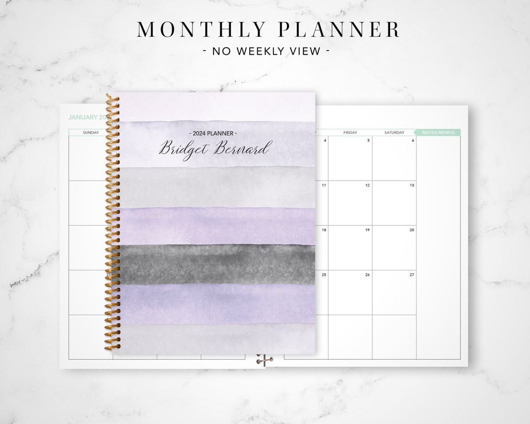 2024 Monthly Planner 7x9 / 12 Month Calendar / Choose Your Start Month ...