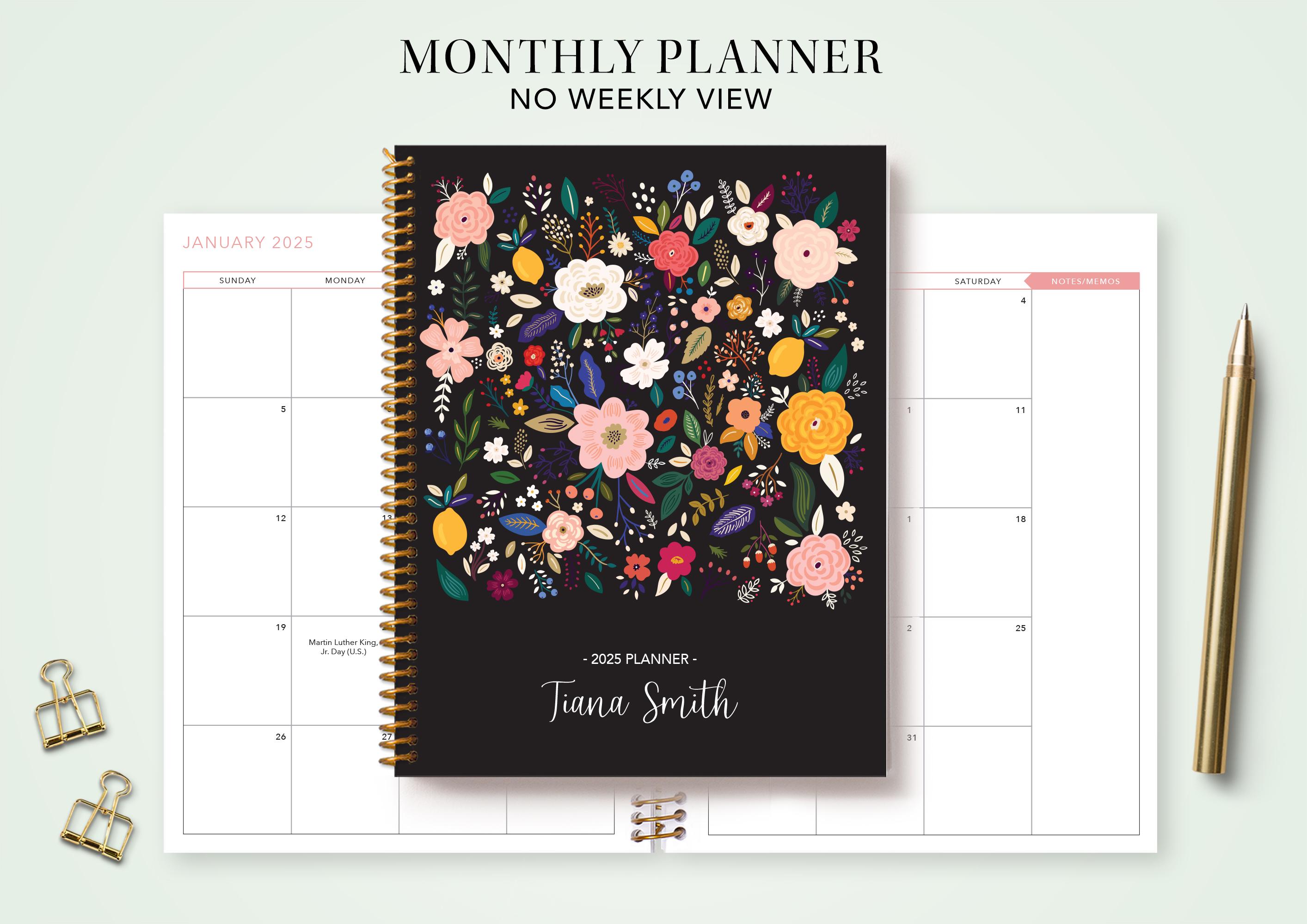 2026 Monthly Planner 7x9 / 12 Month Calendar / Choose Your Start Month ...