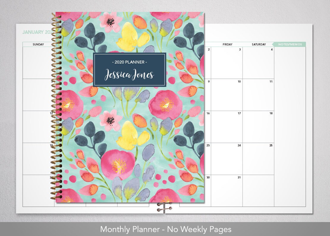Paper Calendars & Planners TABS weekly calendar blue tropical palms ...