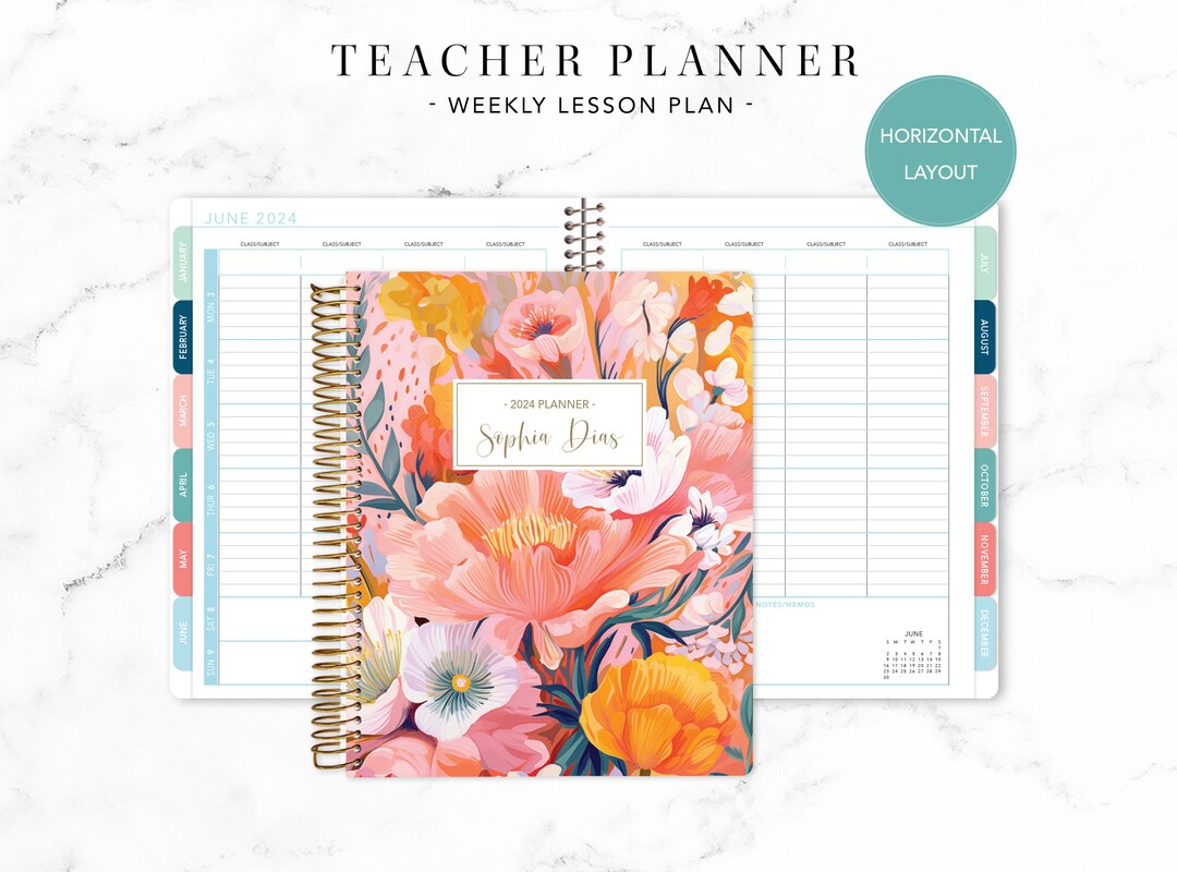 TEACHER PLANNER HORIZONTAL 7x9 - 2025-2026 Teacher Lesson Plan - Weekly ...