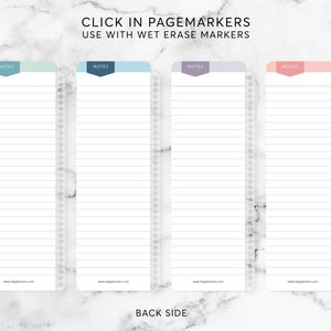 Pagemarker for Planner Bookmark Clip-in Page Marker | Laminated Wet ...