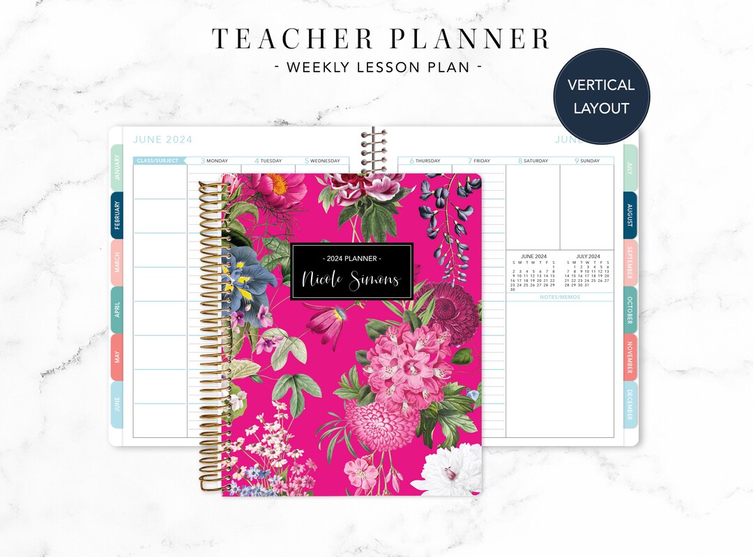 TEACHER PLANNER VERTICAL 7x9 - 2025-2026 Teacher Lesson Plan - Weekly ...