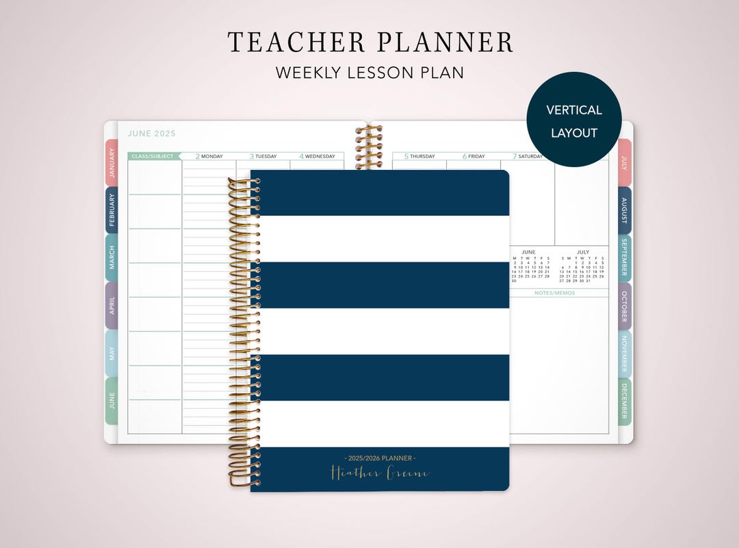 2026 2027 TEACHER PLANNER VERTICAL 7x9 2026-2027 Teacher Lesson Plan ...
