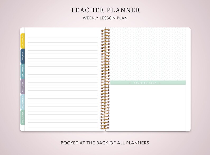 TEACHER PLANNER HORIZONTAL 7x9 - 2026-2027 Teacher Lesson Plan - Weekly ...