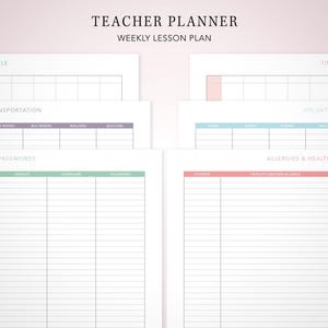 TEACHER PLANNER HORIZONTAL 7x9 - 2025-2026 Teacher Lesson Plan - Weekly ...