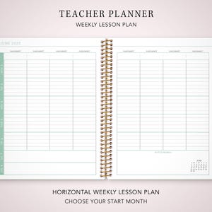 TEACHER PLANNER HORIZONTAL 7x9 - 2026-2027 Teacher Lesson Plan - Weekly ...