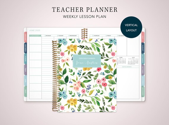 Teacher Planner 2025-2026, August 2025 To July 2026 Academic